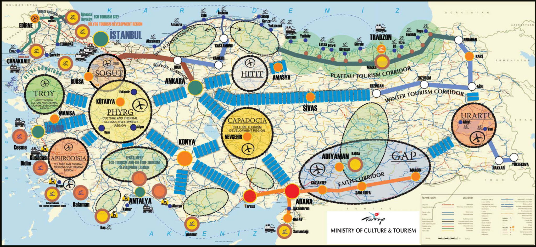 Map: Tourism Strategy of Turkey 2023 – Turkiye